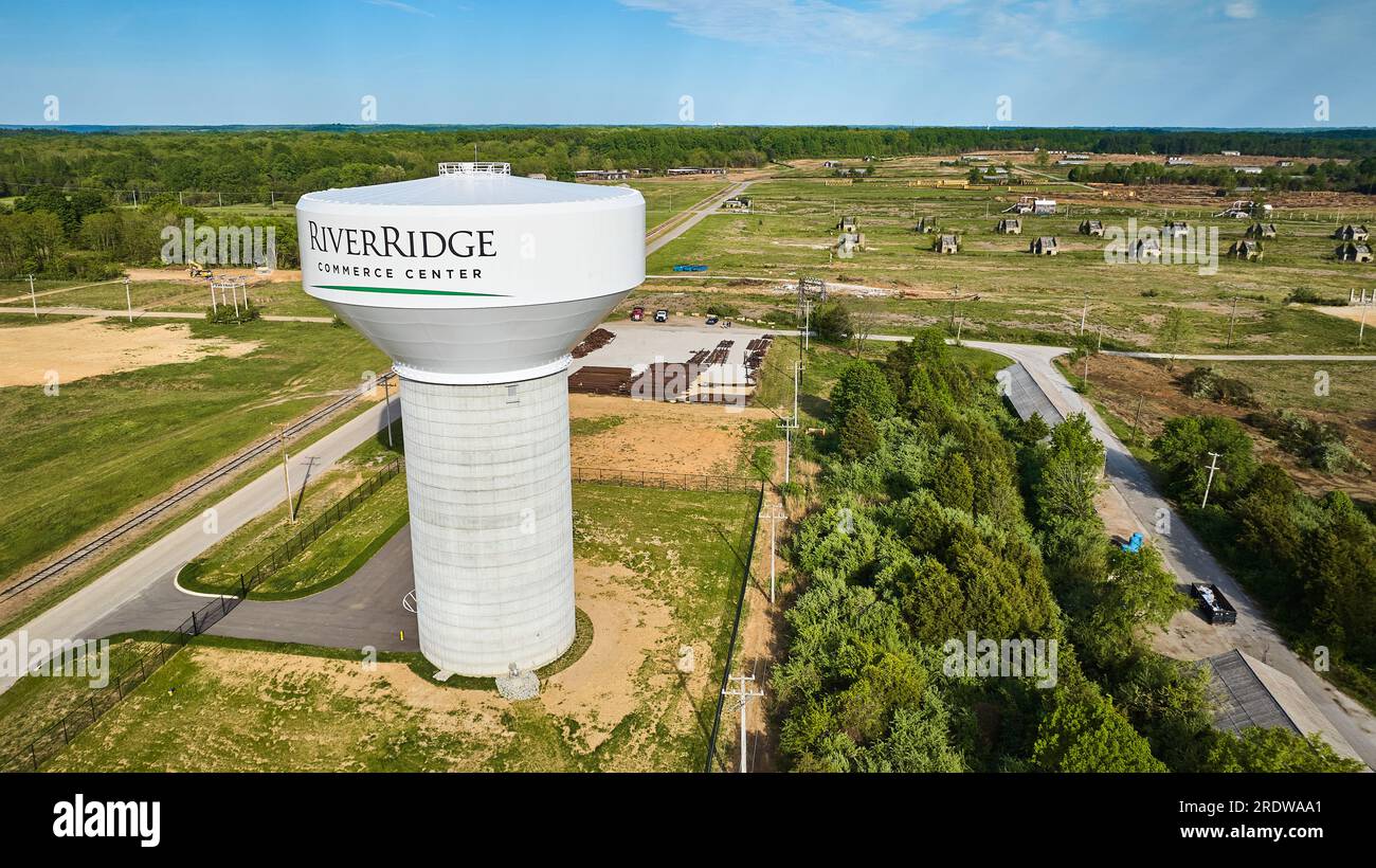 Riverridge white water tower aerial train track parts abandoned bunker ...