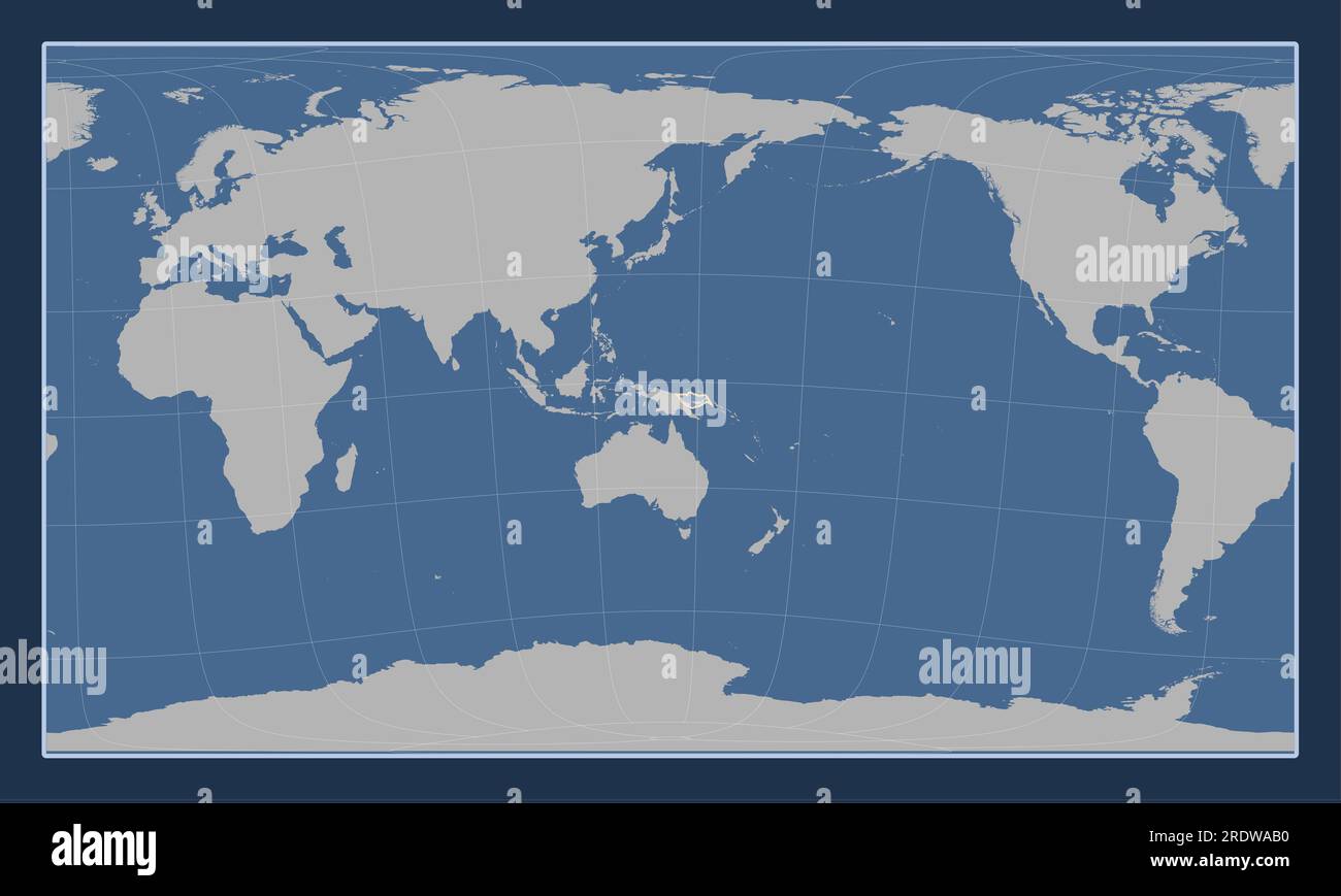 South Bismarck tectonic plate on the solid contour map in the Patterson ...