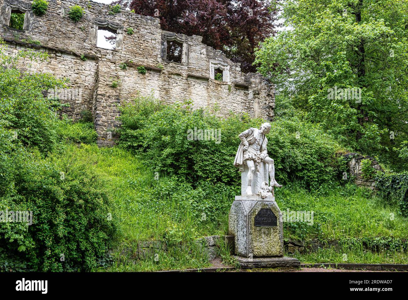 Monument of William Shakespeare at the Public Park on the river Ilm in ...