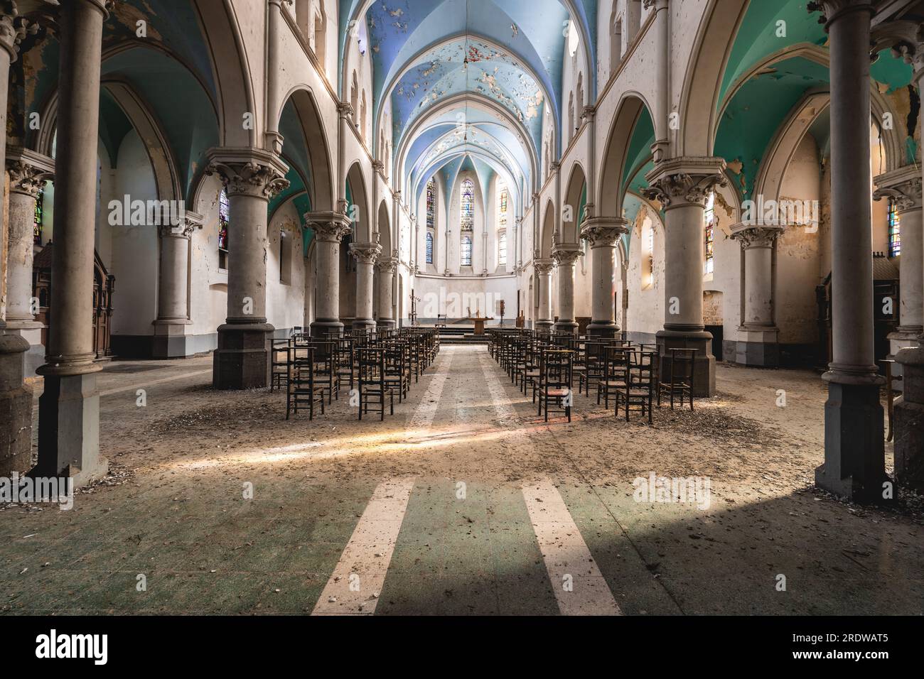 Urbex old abandoned church, Charleroi, Belgium, 25 januari 2020 Stock ...