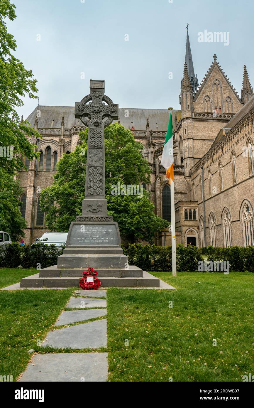 Irish war monument at Ieper, Belgium. May 21 2023 Stock Photo - Alamy
