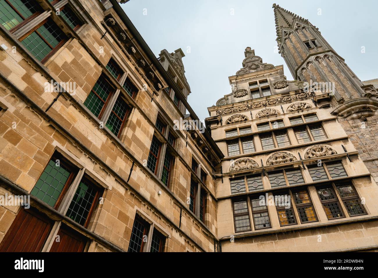 Close up from the ST Maartens Cathedral in Ypres (Ieper) Belgium Stock ...