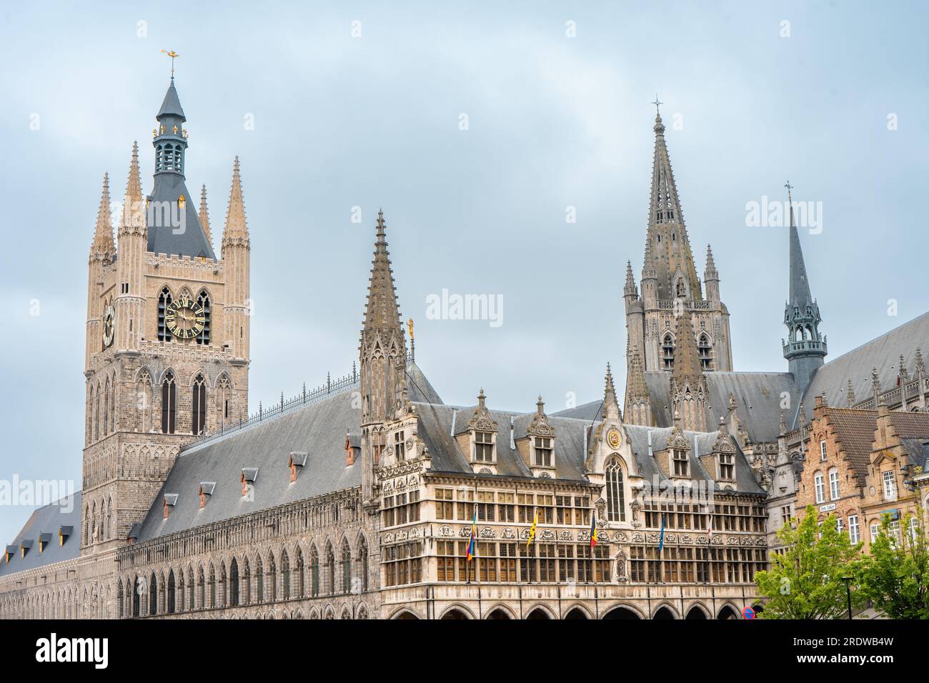 Close up from the ST Maartens Cathedral in Ypres (Ieper) Belgium Stock ...