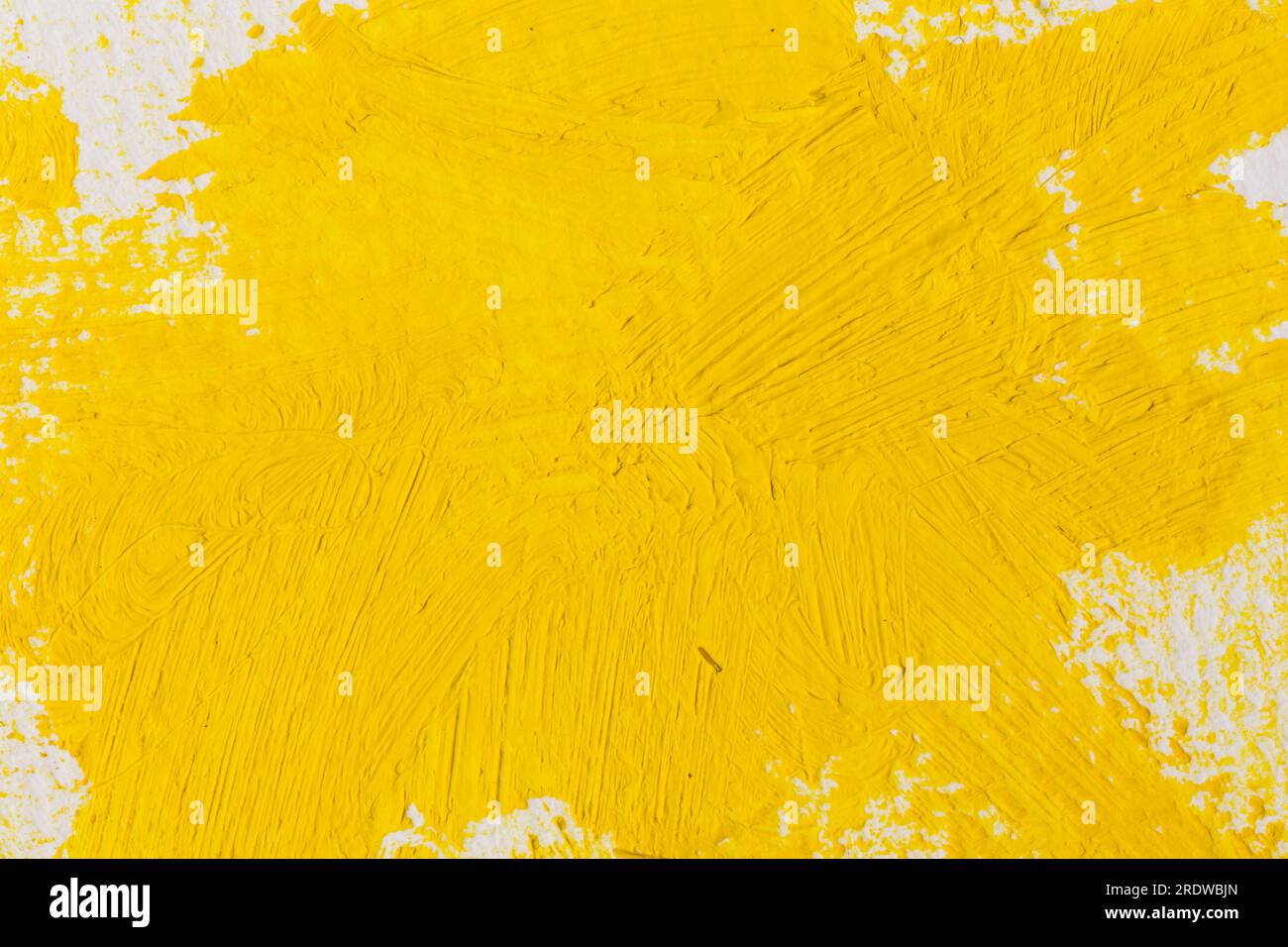 Close up of the yellow paint strokes texture Stock Photo - Alamy