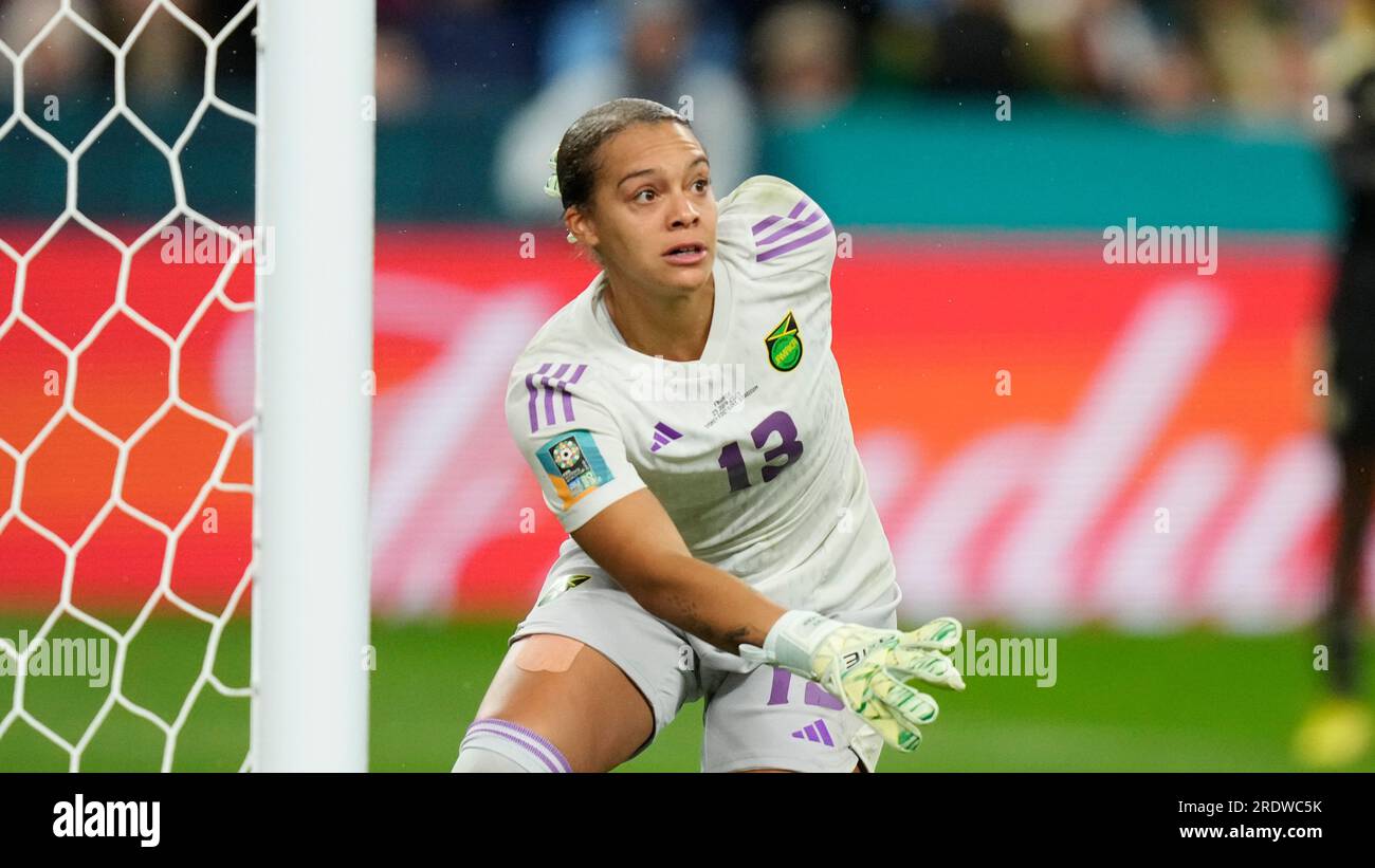 Jamaica's goalkeeper Rebecca Spencer in action during the Women's World ...