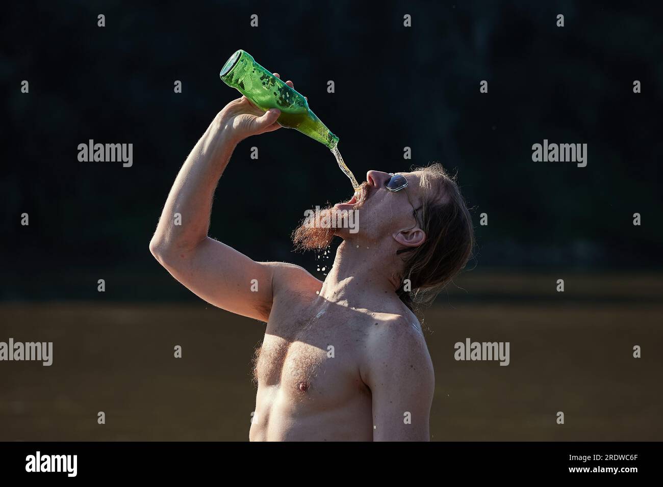 Bearded guy drinking beer from hi-res stock photography and images - Alamy