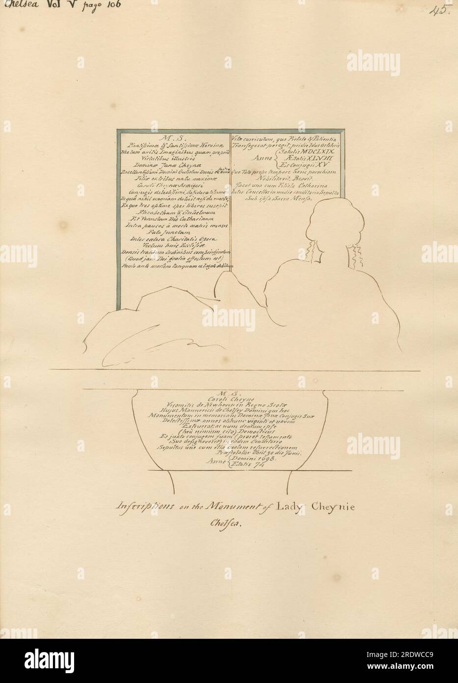 Monument of Lady Cheynie of Chelsea between 1796 and 1811 by Daniel ...