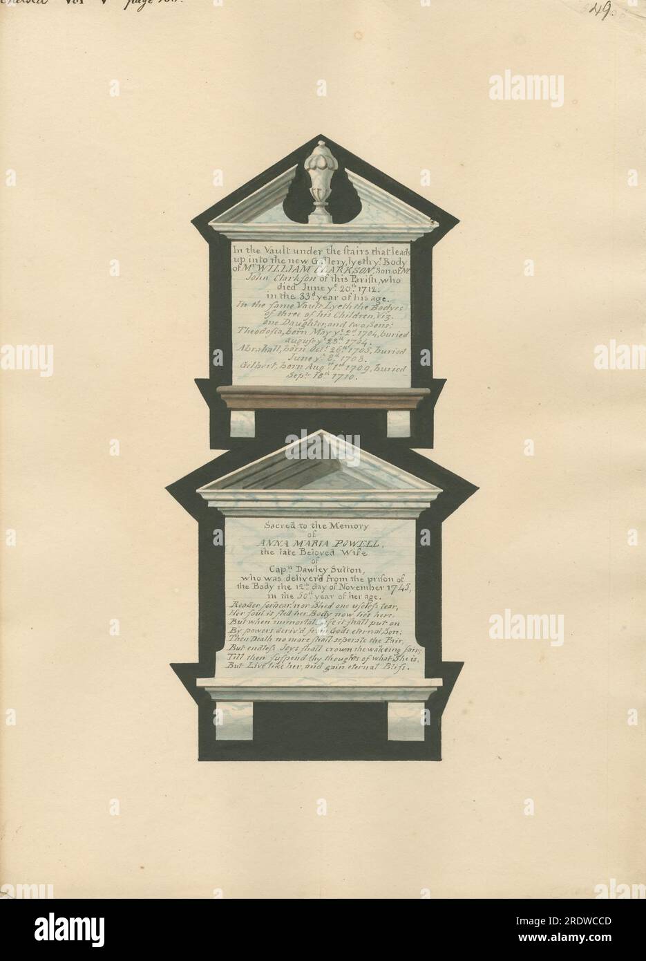 Memorial to William Clarkson and Anna Maria Powell between 1796 and ...