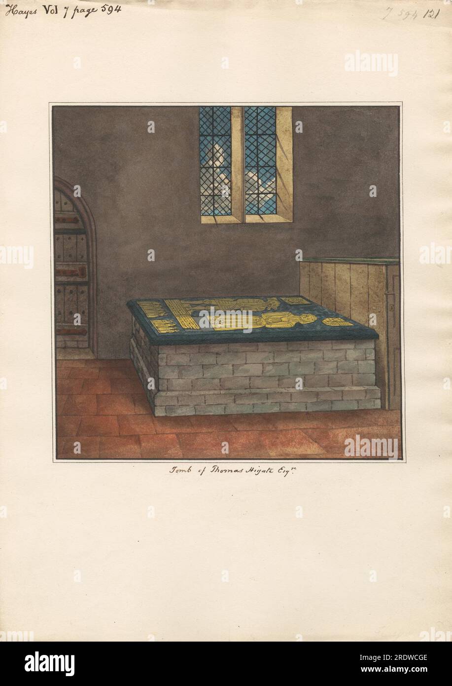 Tomb of Thomas Higate from Hayes Church between 1796 and 1811 by Daniel ...