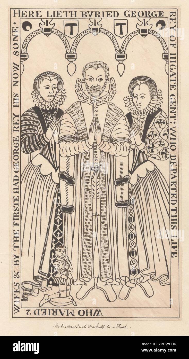 Brass Plate for George Ray from Hornsey Church between 1796 and 1811 by ...