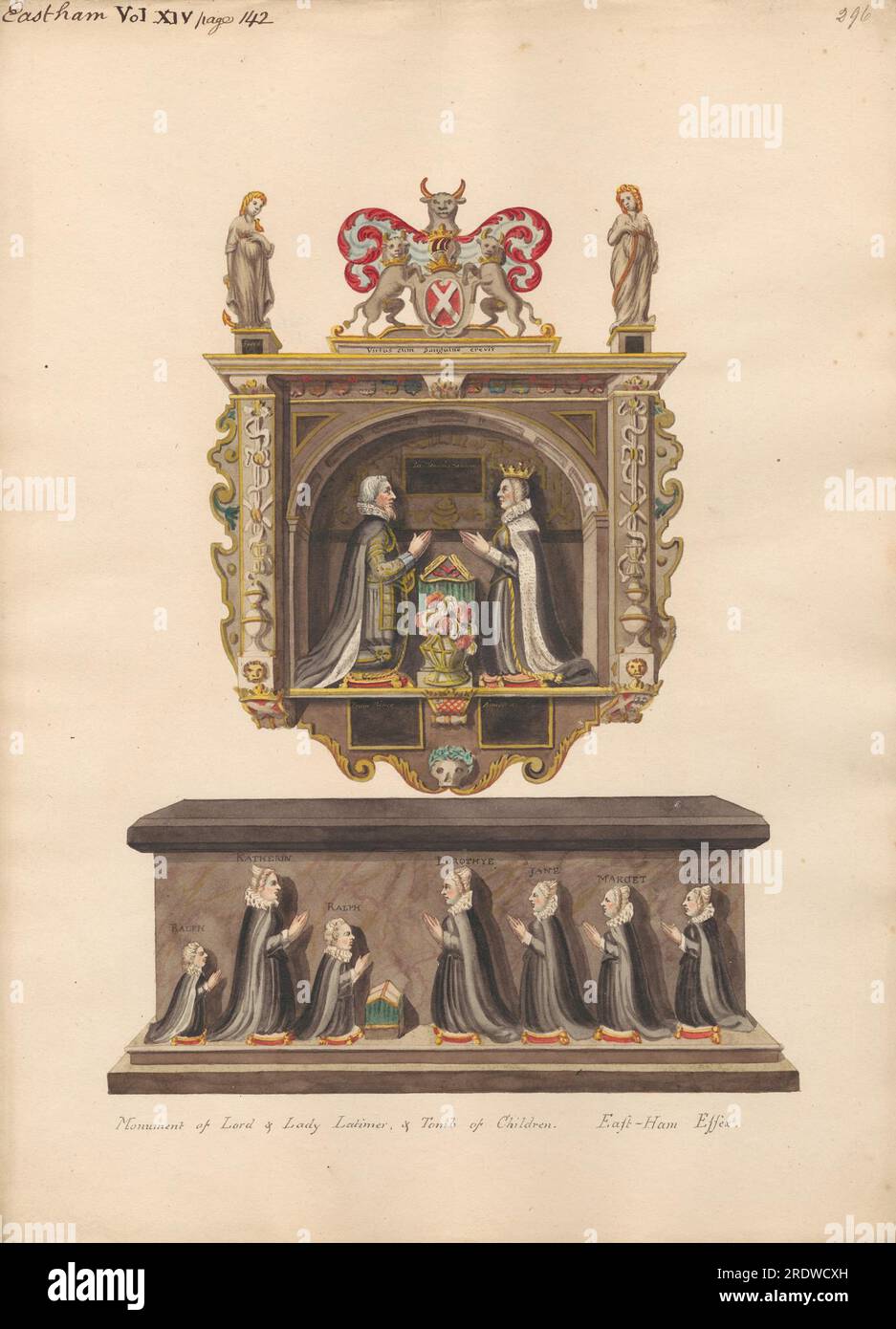 Memorial to Lord and Lady Latimer and Tomb of the children Ralph ...