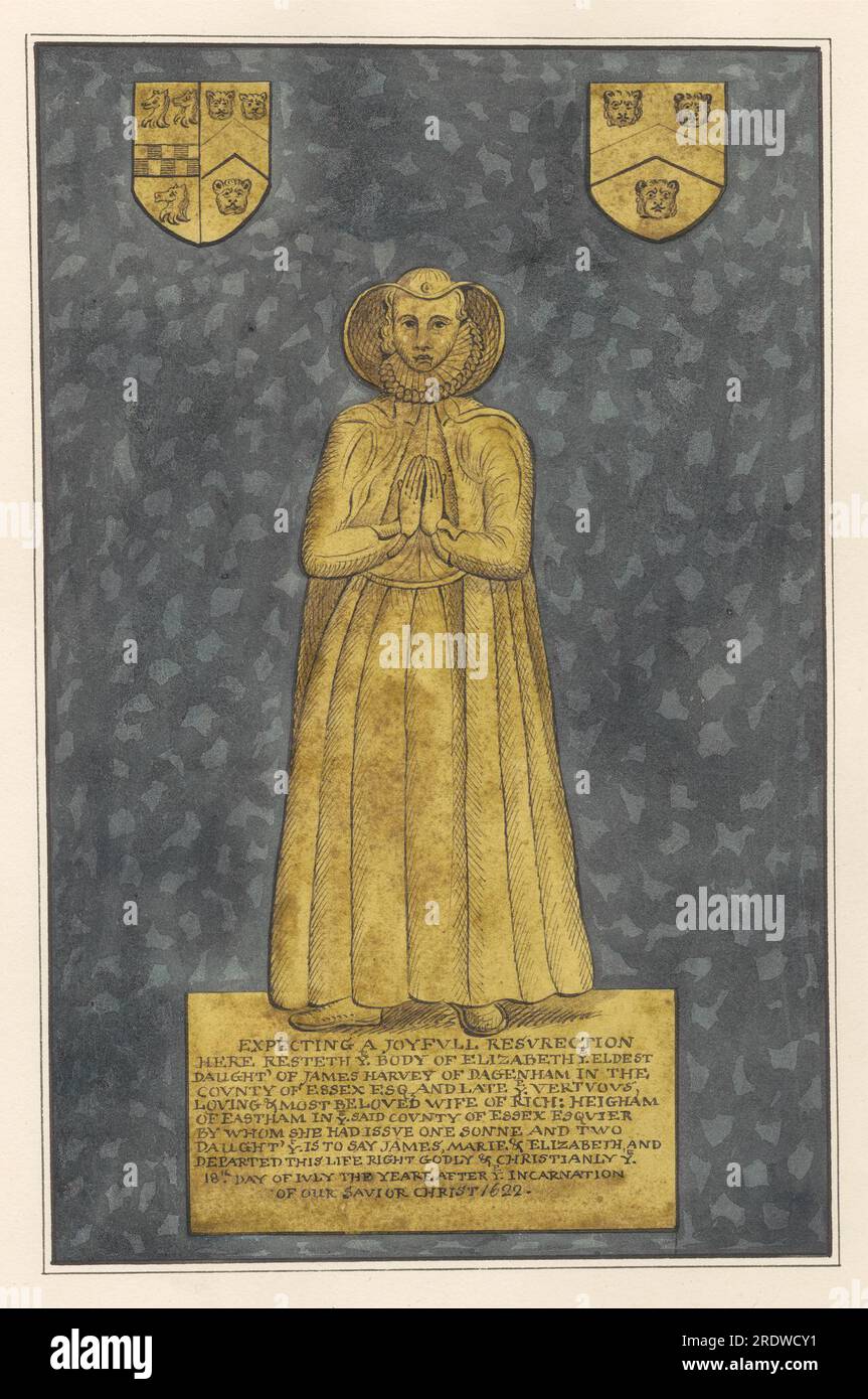 Brass Plated for Elizabeth Harvey from East Ham Church between 1796 and ...