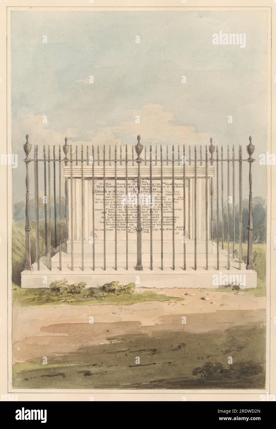 The Environs of London:Tomb of George Earl of Macartney, from Chiswick ...