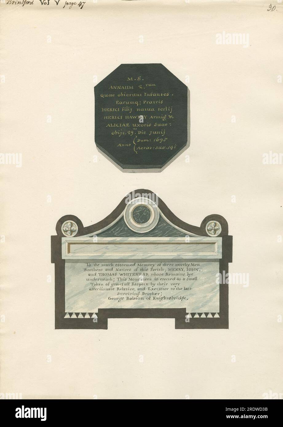 Memorial to Henrici Hawley and Another to Henry, John and Thomas ...