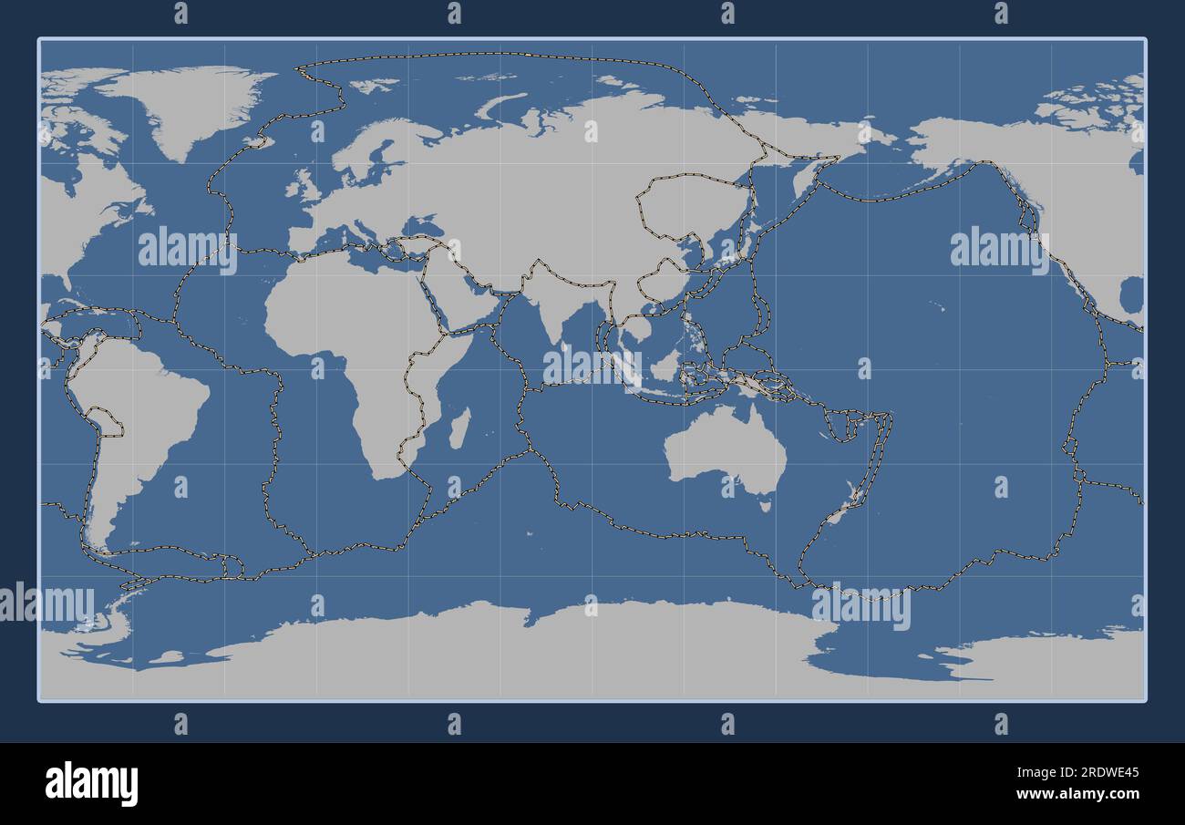 Tectonic plate boundaries on the world solid contour map in the Compact ...