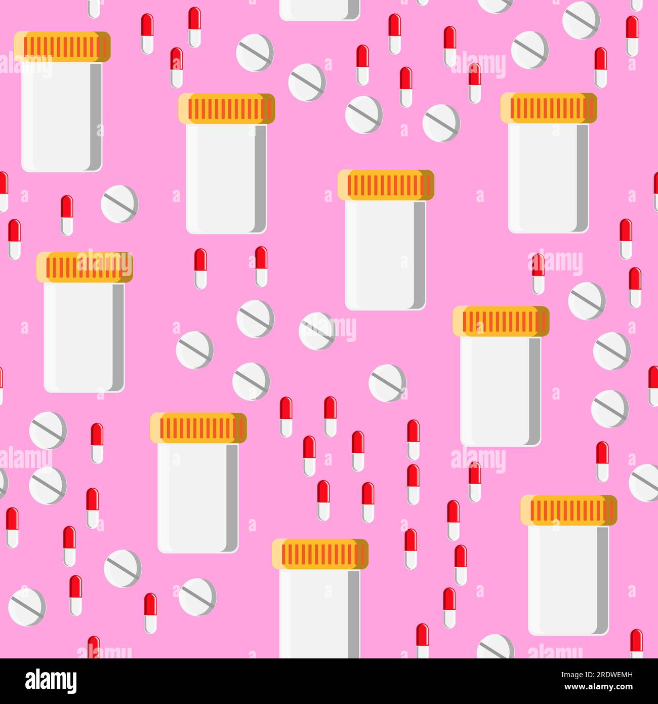 Medical seamless pattern, texture of multi-colored medicinal ...