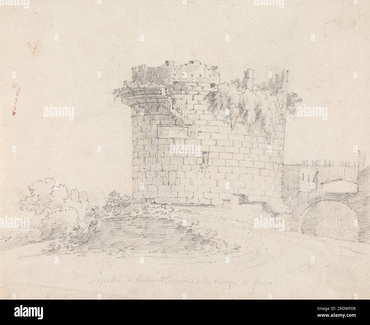 Ruins of a Circular Stone Keep by Henry Swinburne Stock Photo - Alamy