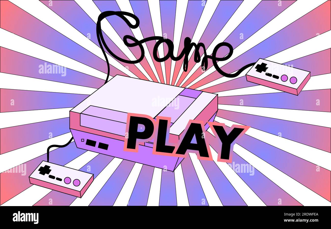 70s video game controller Stock Vector Images - Alamy