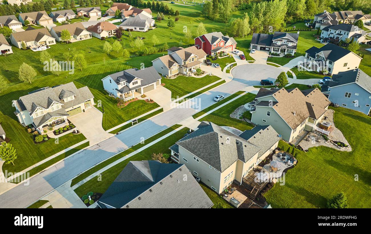 Backyards and front yards of large rich homes with fancy landscaping ...