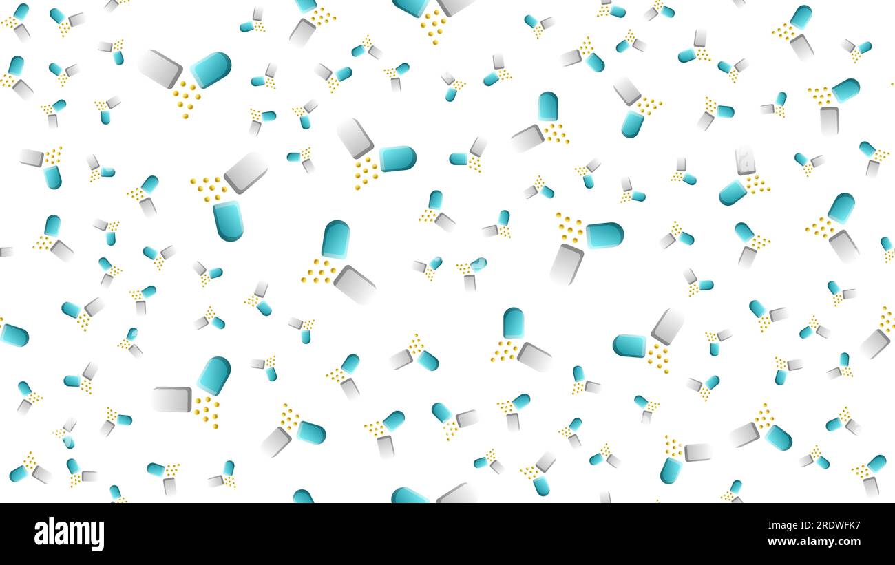 Endless seamless pattern of medical scientific medical items ...