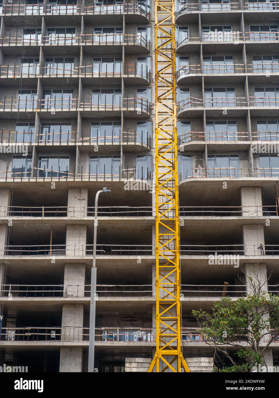 Construction in the city. Construction of high-rise buildings. New ...