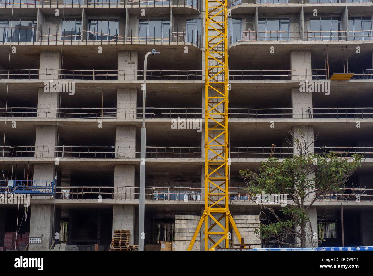 Construction in the city. Construction of high-rise buildings. New ...