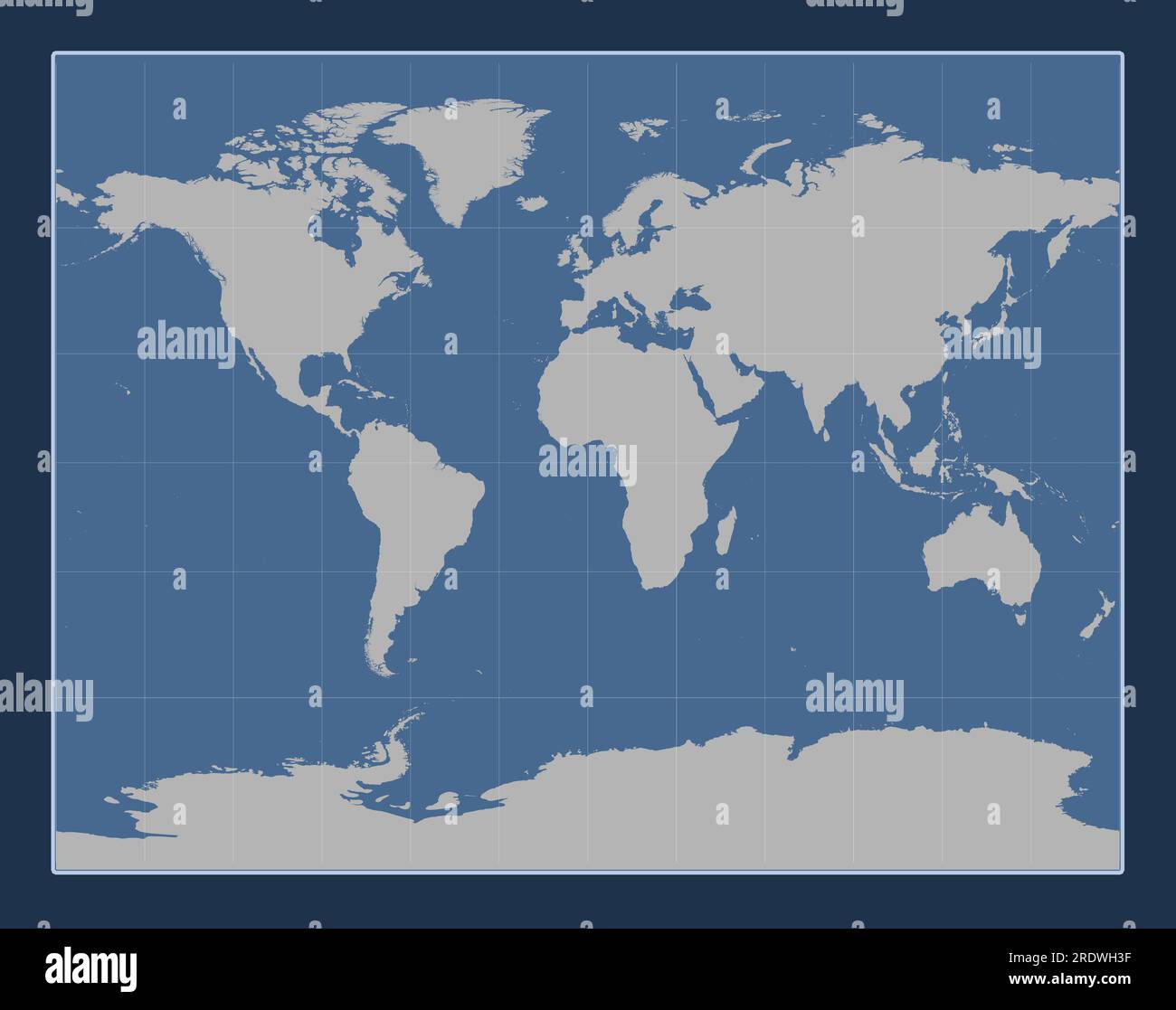 World solid contour map in the Gall Stereographic projection centered ...
