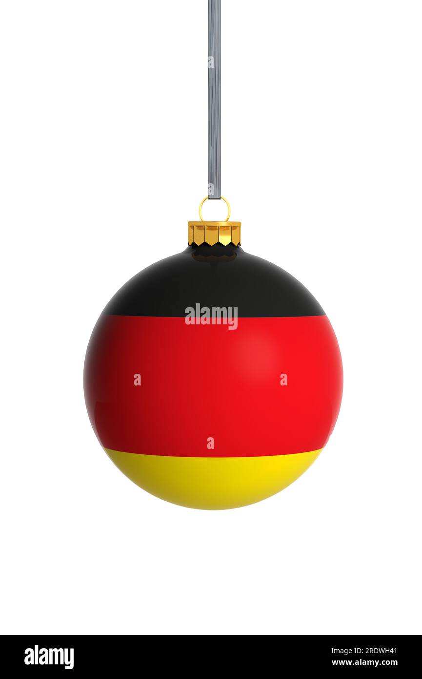 Germany flag Christmas ball isolated on white background Stock Photo ...