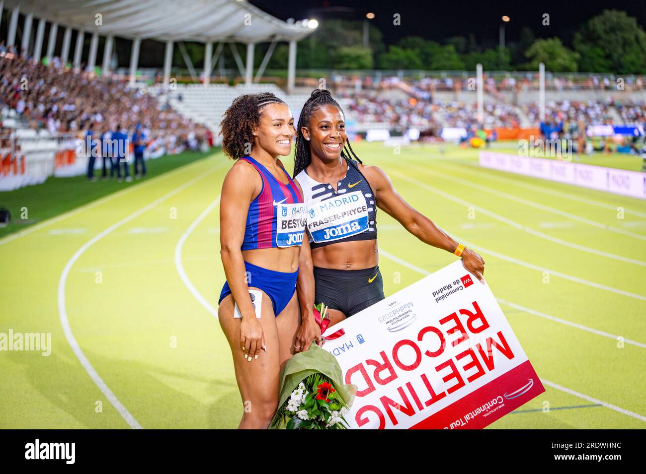 Madrid, Spain. 22nd July, 2023. Jael Sakura Bestue and Shelly-Ann ...