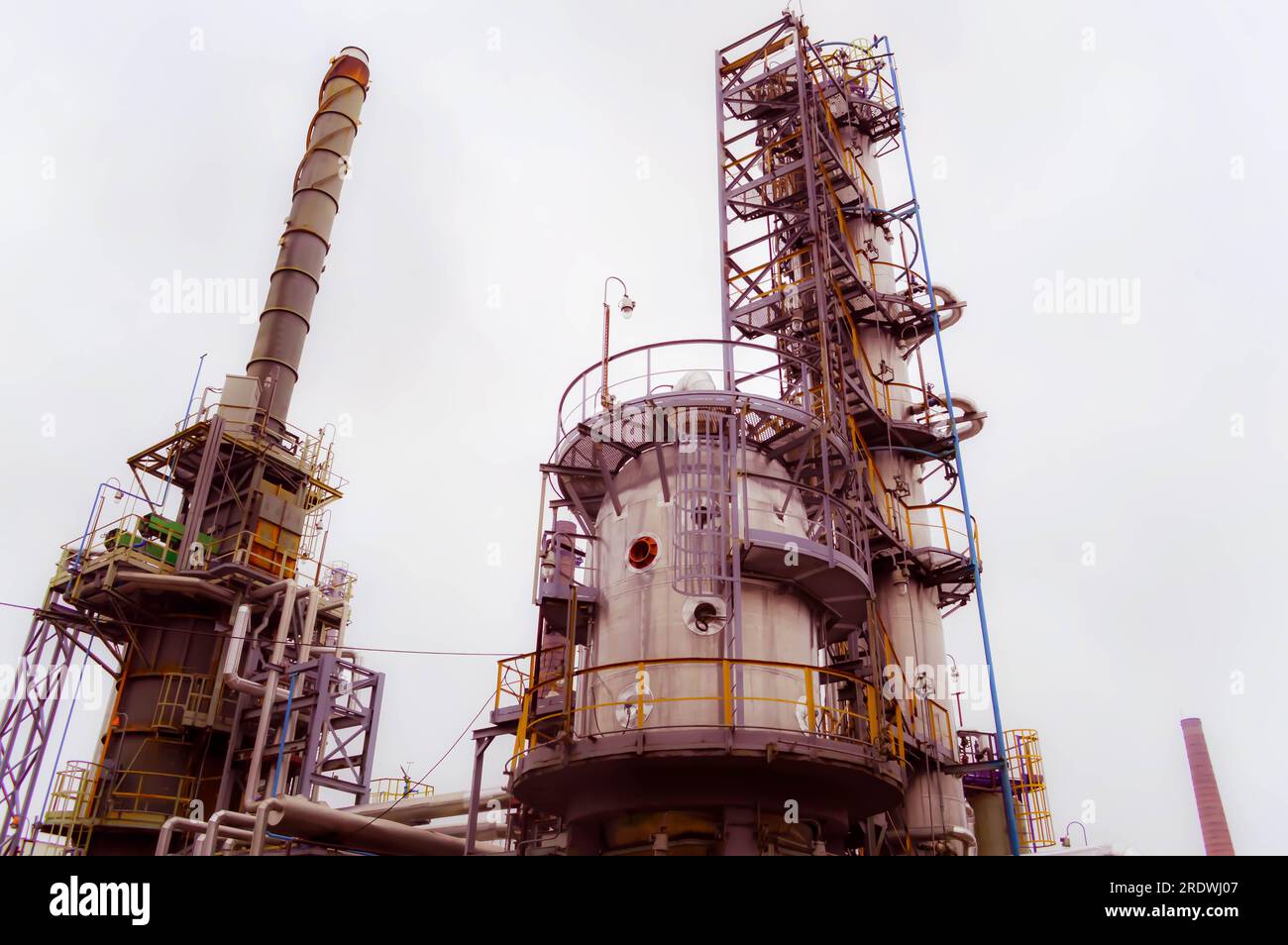 Installation for primary oil refining. Oil and gas refinery. Chemical ...