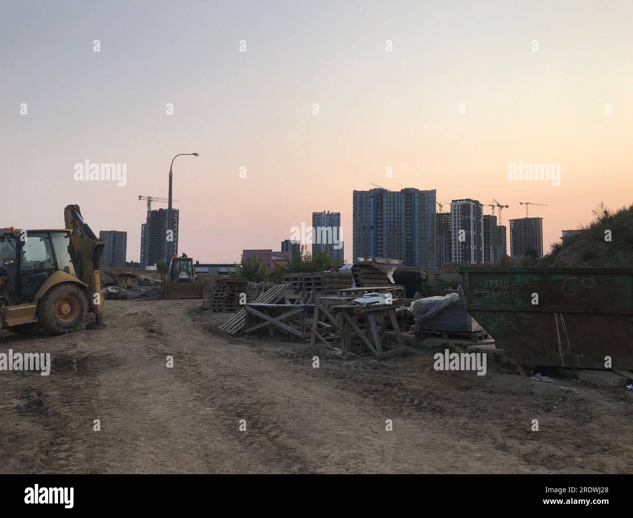 construction waste at the site. rubbish from concrete, bricks and other ...