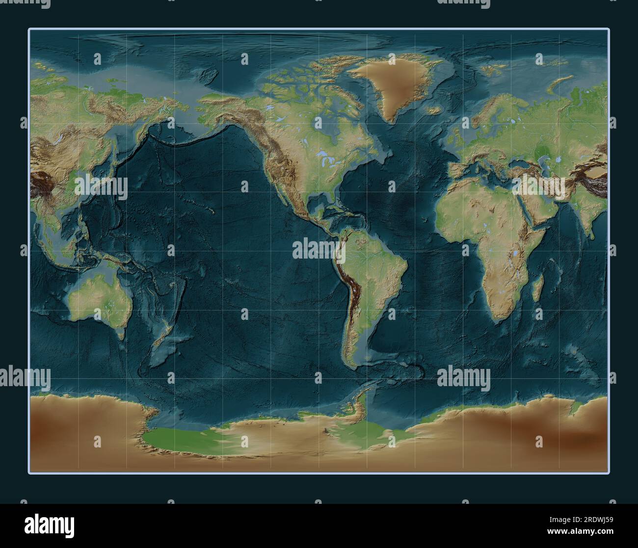 World wikipedia style elevation map in the Gall Stereographic ...
