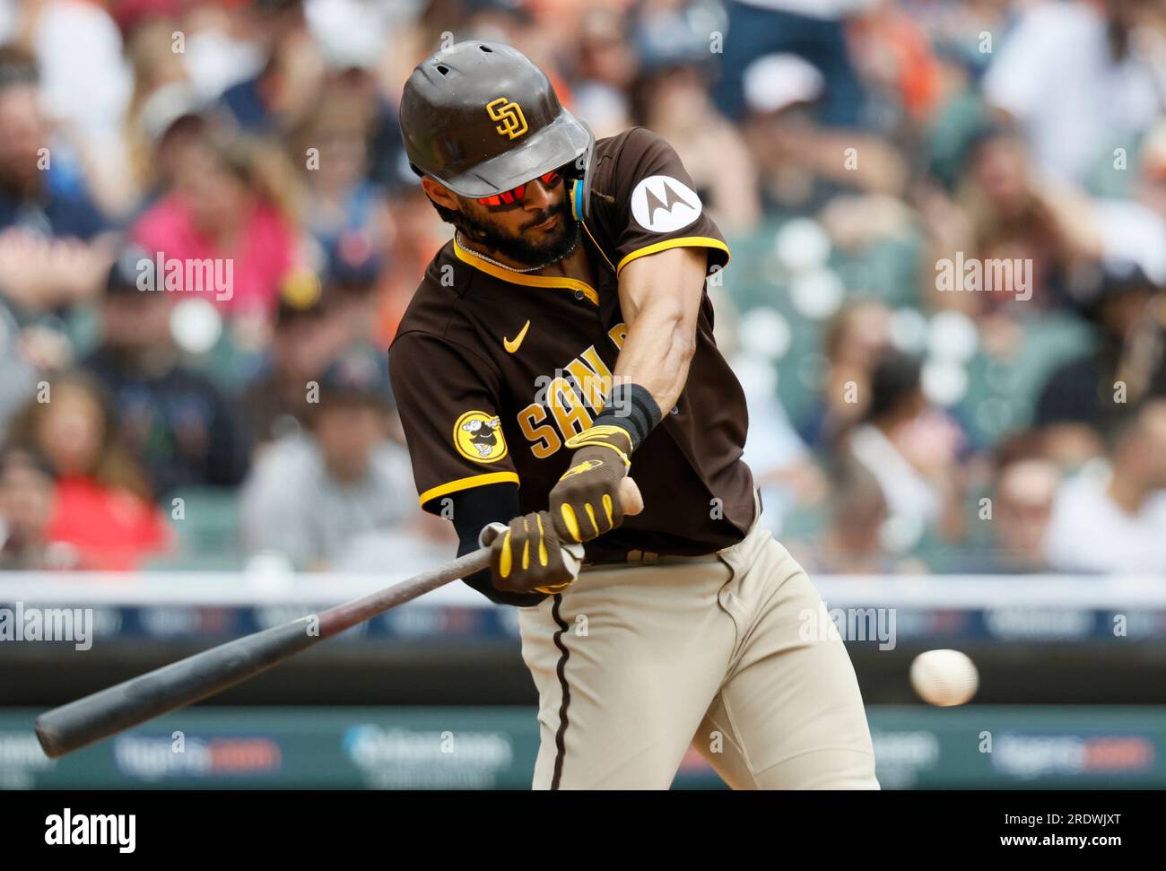 San Diego Padres' Fernando Tatis Jr. hits a grounder against the ...