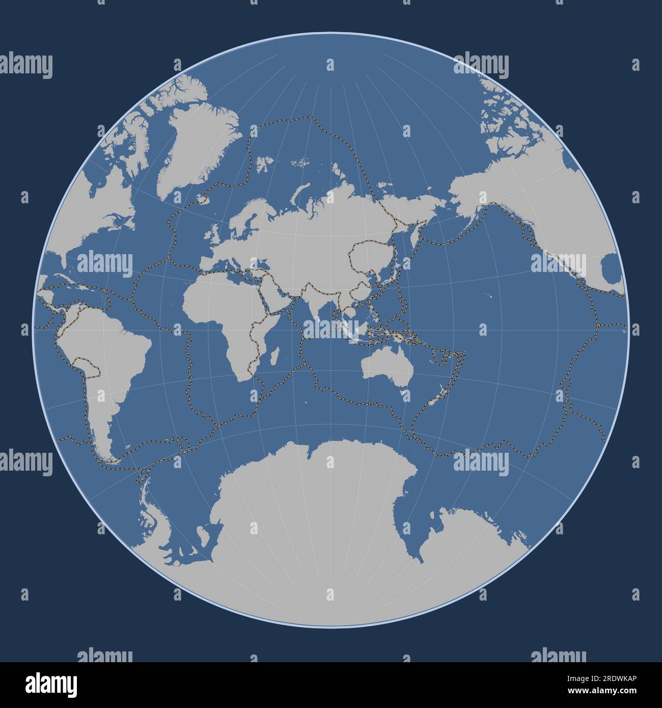 Tectonic plate boundaries on the world solid contour map in the ...