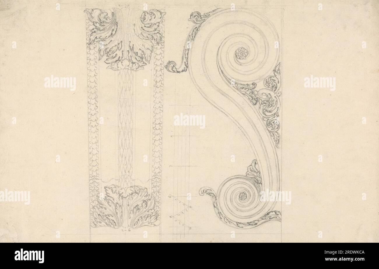 Temple at Baalbec: Architectural Detail of Upright of the Portico in ...