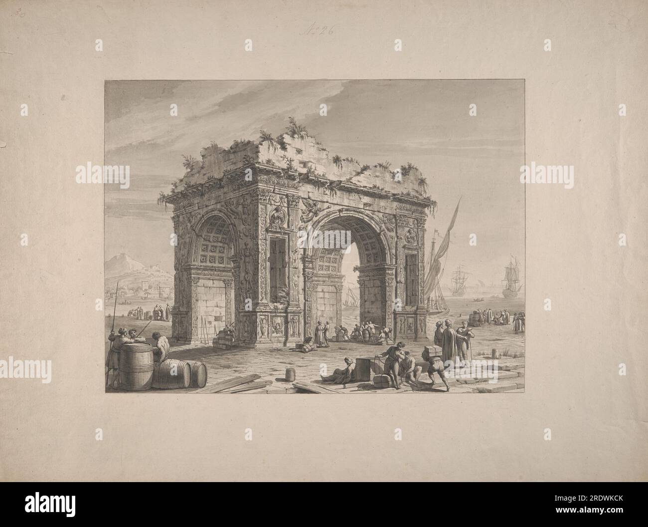 "Arch of Marcus Aurelius at Tripoli " circa 1766 by James Bruce Stock ...