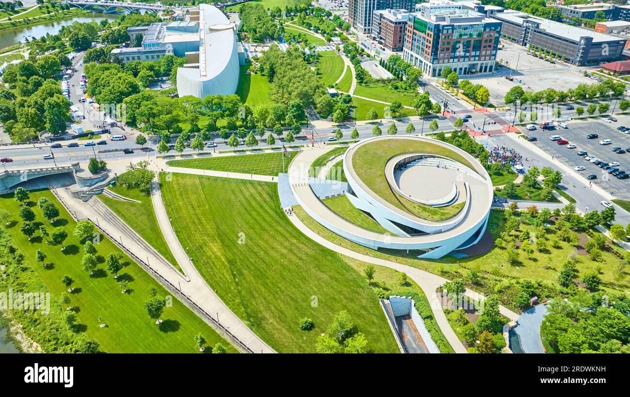 National Veterans Memorial and Museum aerial Stock Photo - Alamy