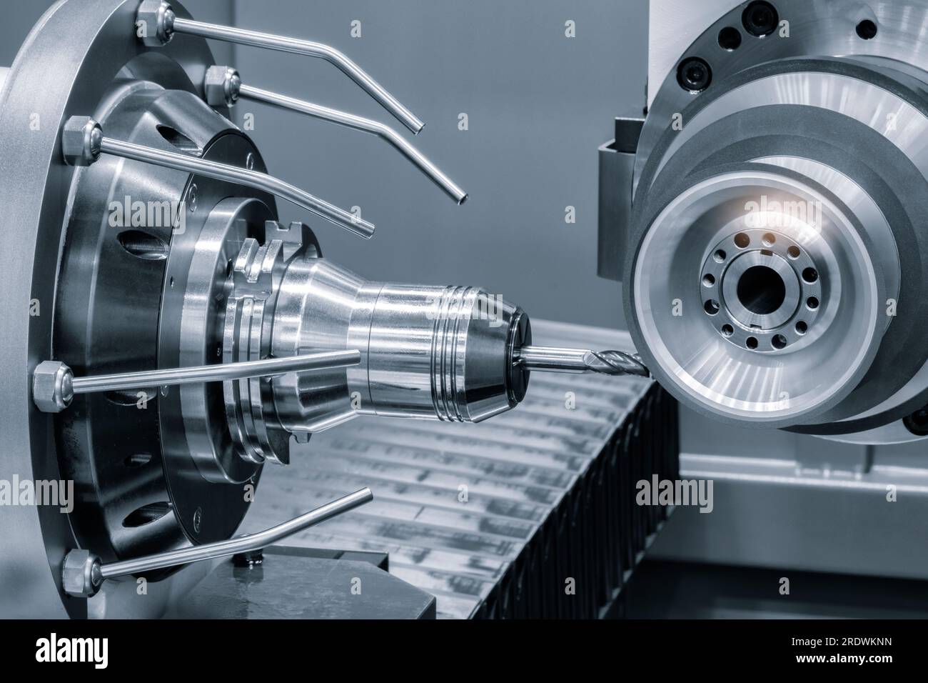 Operator Machining Automotive Parts By High Precision Machining Center Drilling Machine