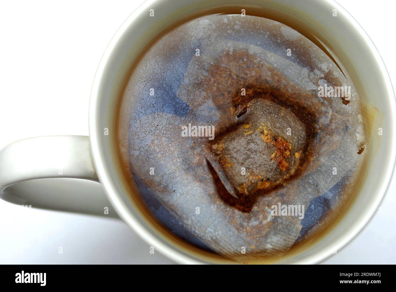 The fruit tea bag and tannins that are released on the surface of the ...