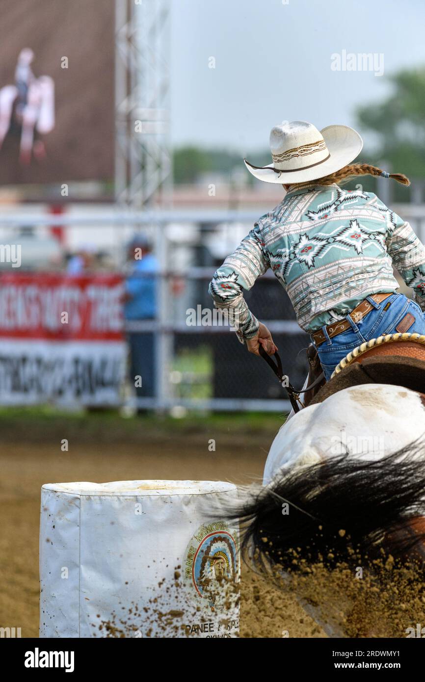 Barrel Racing at the Neyaskweyahk Native Classic Indian Rodeo ...