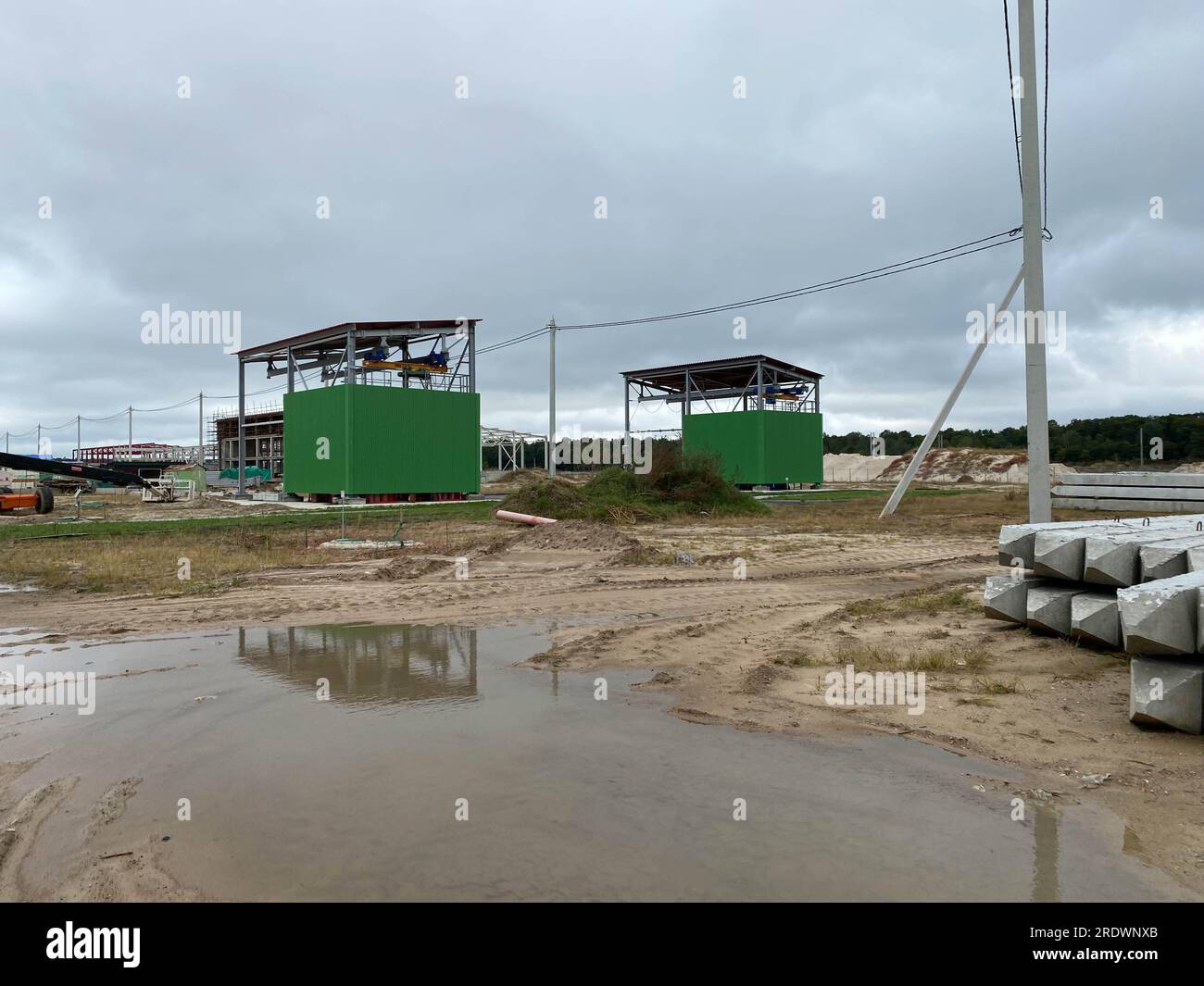 Reinforced concrete piles for the foundation of the building. Materials ...