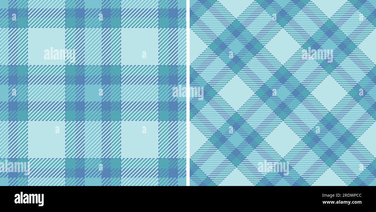 Seamless vector fabric of tartan pattern check with a textile plaid texture background set in ...