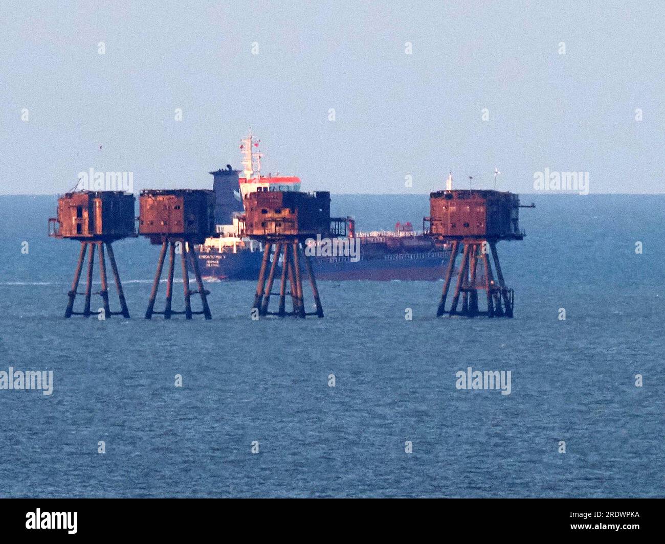 Warden, Kent, UK. 23rd July, 2023. Iconic Thames WW2 structures Red ...