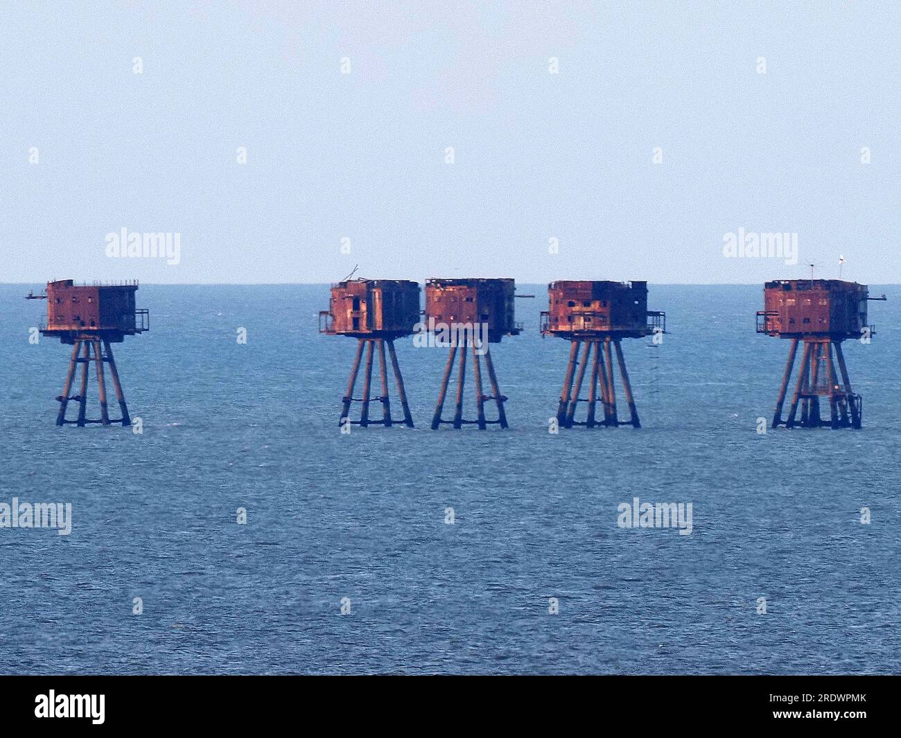 Warden, Kent, UK. 23rd July, 2023. Iconic Thames WW2 structures Red ...