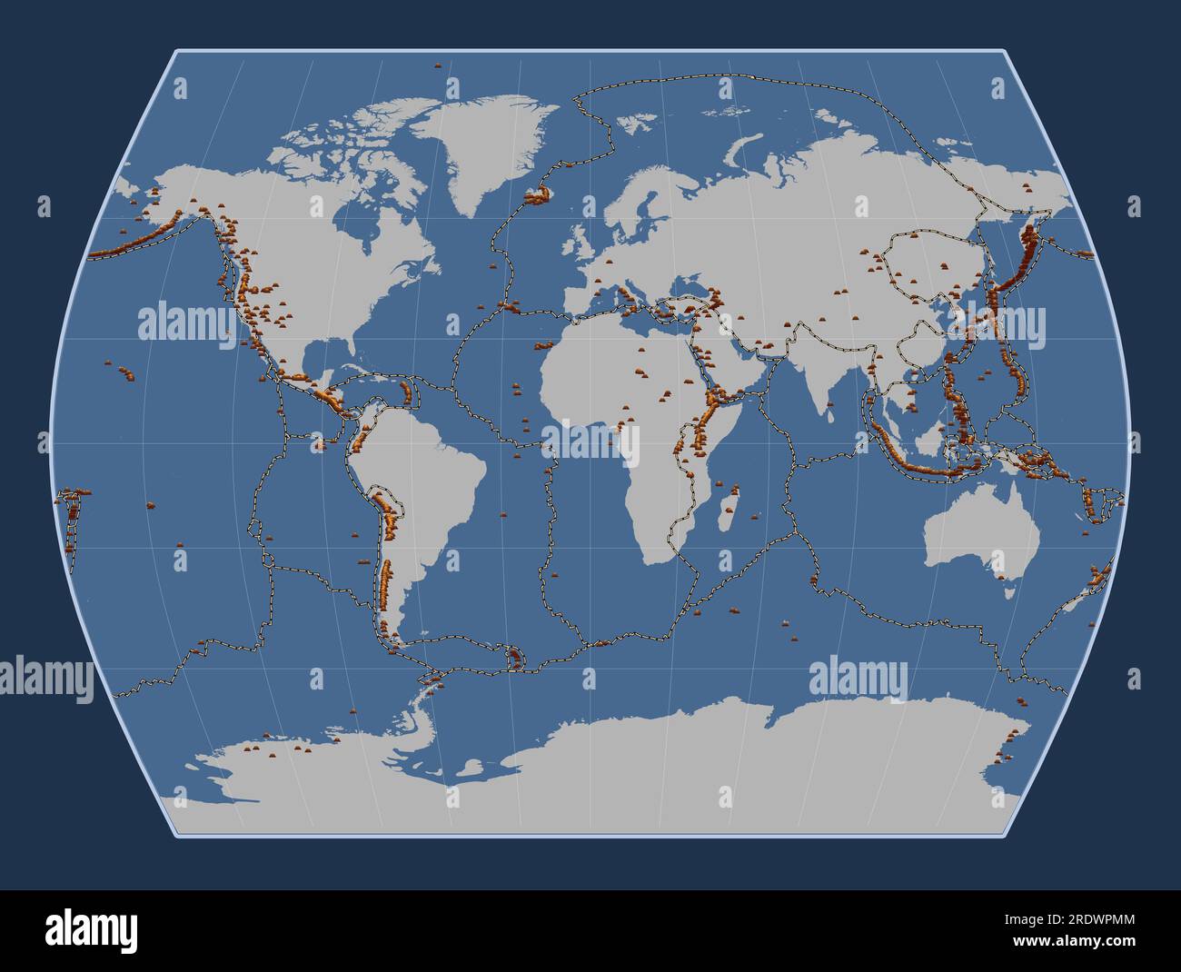 Volcanoes eruptions map hi-res stock photography and images - Alamy