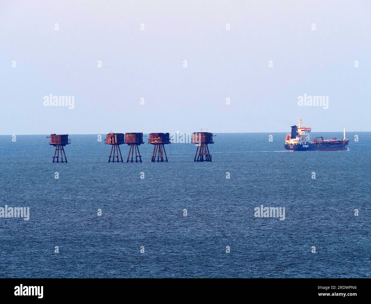 Warden, Kent, UK. 23rd July, 2023. Iconic Thames WW2 structures Red ...