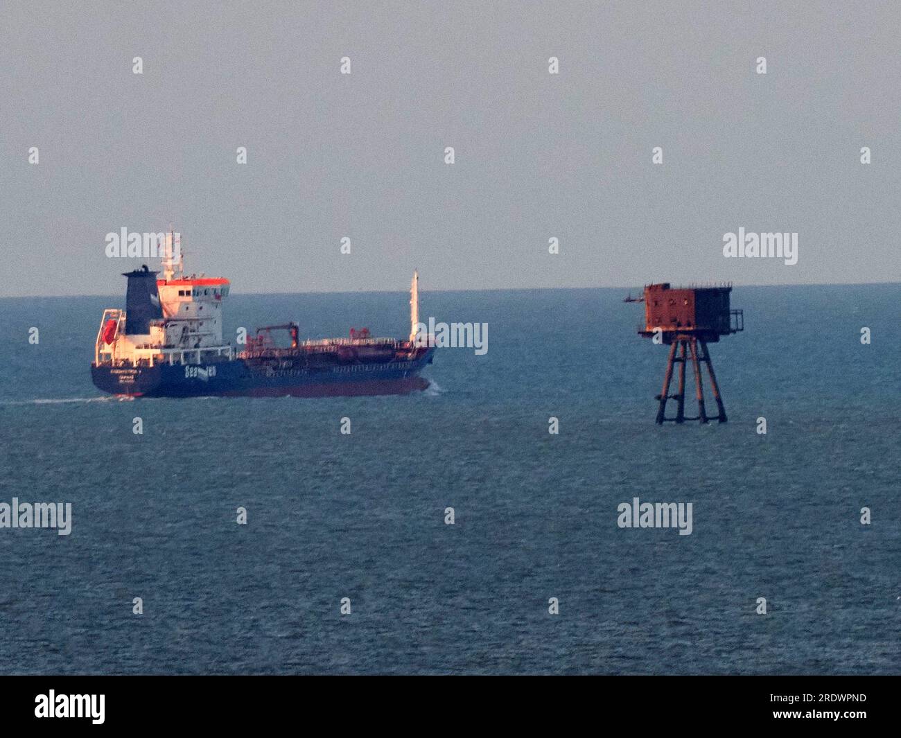 Warden, Kent, UK. 23rd July, 2023. Iconic Thames WW2 structures Red ...