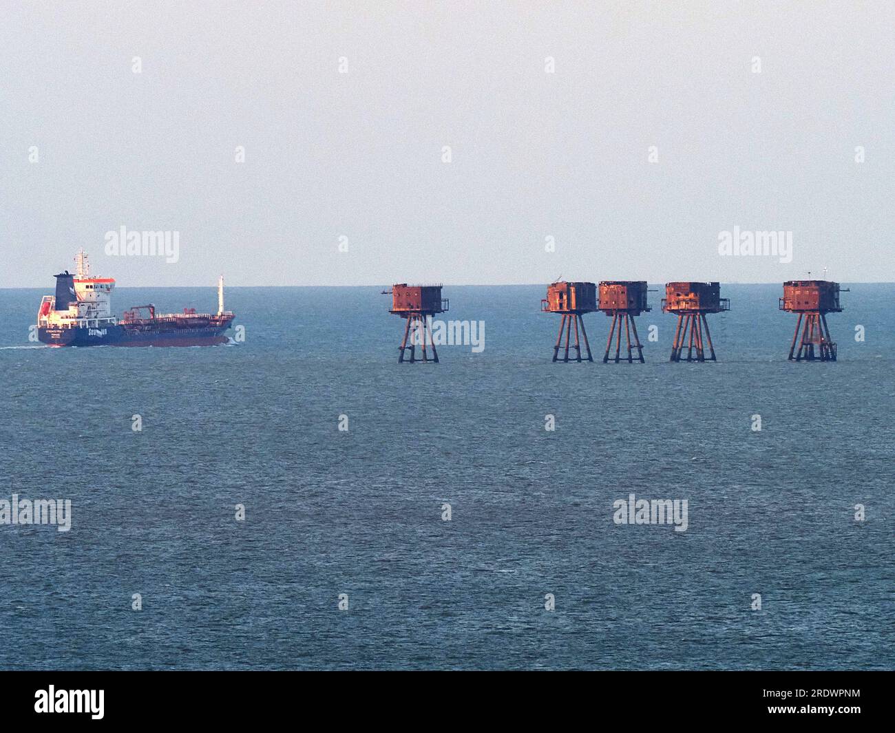 Warden, Kent, UK. 23rd July, 2023. Iconic Thames WW2 structures Red ...