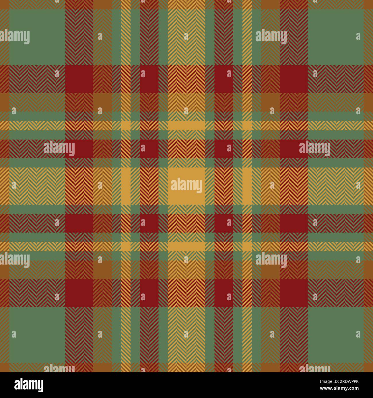 Plaid check pattern in orange and red colors. Seamless fabric texture ...