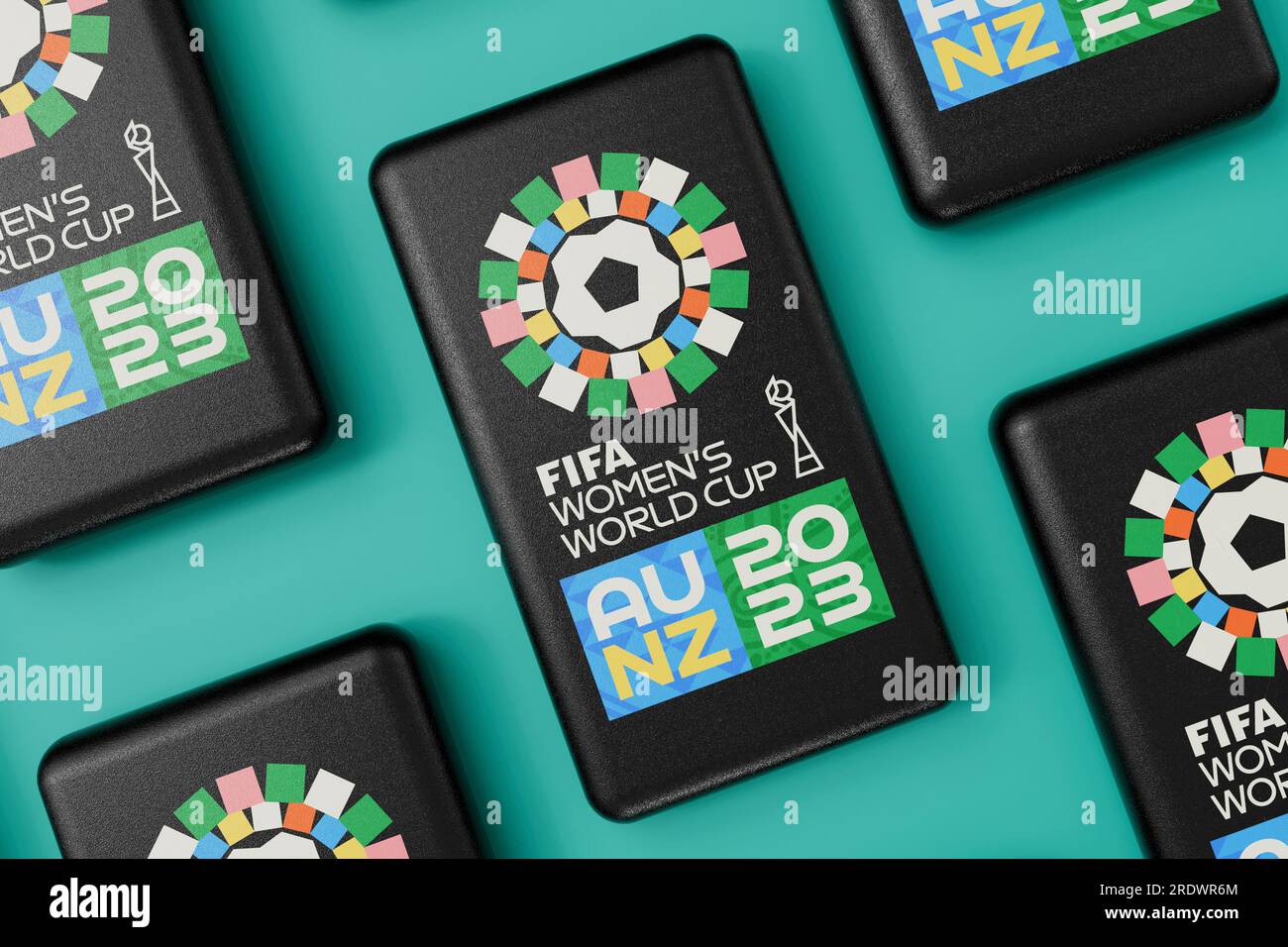 LONDON, UK - July 2023: Fifa Women's world cup logo . 3D Rendering ...